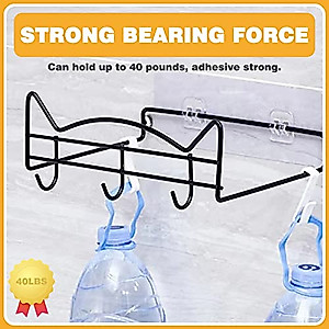 SHANZHUU 4 PACK Shower Caddy Adhesive Sticker Hooks, Corner Shower Caddy Adhesive Replacement, Super Strong Shower Adhesive Hooks for Bathroom Shelf Basket Soap Dish and Kitchen Accessories