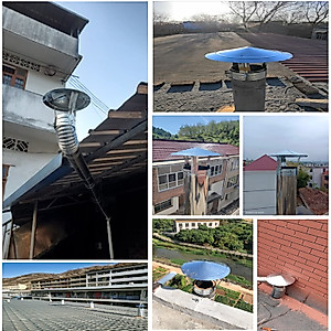 ZXCASDF Cone Top Chimney Cap,Chimney Cowl Stainless Steel,Round Roof Rain Cap,Metal Chimney Cowl with Bird Guard - Rain Snow Hat - Exhaust Tube End - Vent Cover/Cap,d9cm*25cm/3.54in*9.84in