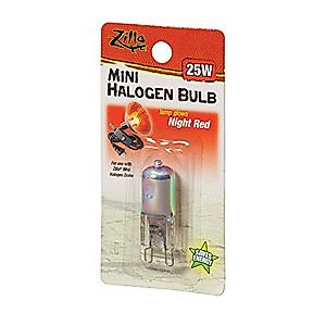Mini Halogen 25w Red Basking & Night Time Bulb for Reptiles- 3 Bulb Value Pack