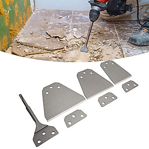 Tile Removal Chisel Tool, Ultra Thin Round Handle Floor Wall Scraper Kit Floor Scraper for Electric Hammer, Hammer Drills Tile Removal