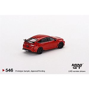 True Scale Miniatures Model Car Compatible with Honda Civic Type R Rallye 2023 W/Advan GT Wheel Red Limited Edition 1/64 Diecast Model Car MGT00546