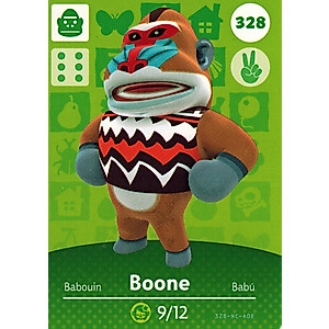 Nintendo Animal Crossing Happy Home Designer Amiibo Card Boone 328/400 USA Version