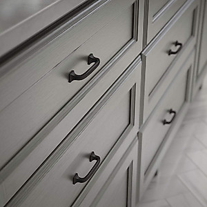 Franklin Brass Lombard (1-Pack) Cabinet Handles 3" Hole to Hole Matte Black Kitchen Cabinet Pulls Drawer Handles Cabinet Hardware Dresser Drawer Pulls P29521K-FB-C