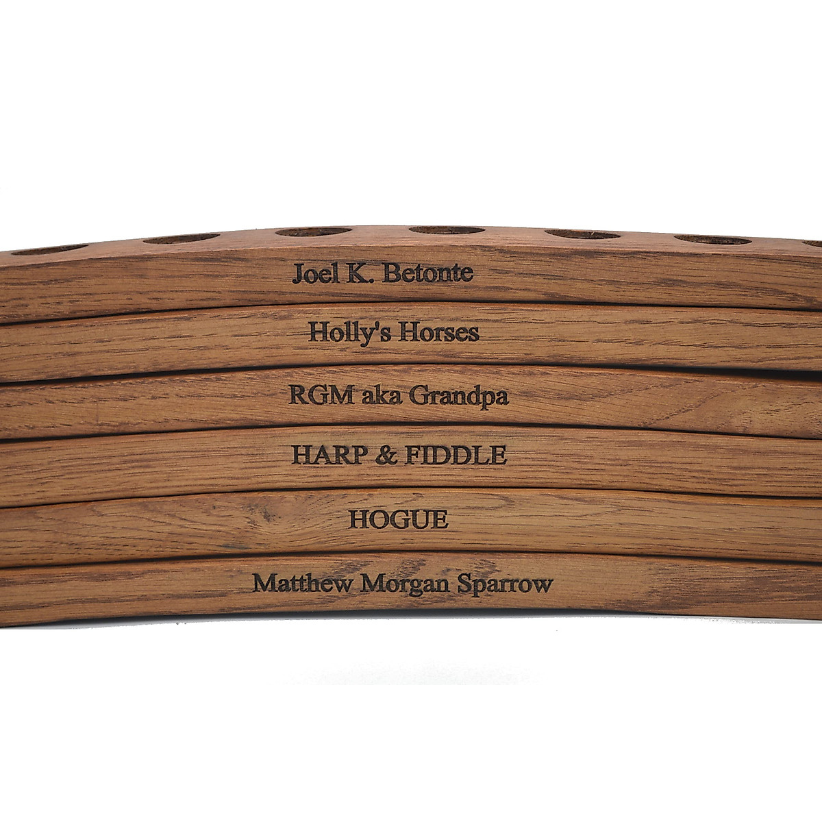 Personalized Laser Engraved Center Barrel Stave Stopper Cork Display Made To Fit Blanton's Bourbon Horse Stoppers- Wall Mountable