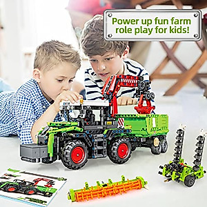 3 in 1 Tractor Harvester Building Kits, Compatible with Lego Truck Farm Construction Vehicles Set Toys for Adults and Boys Girls 8-12(1481 Pieces)