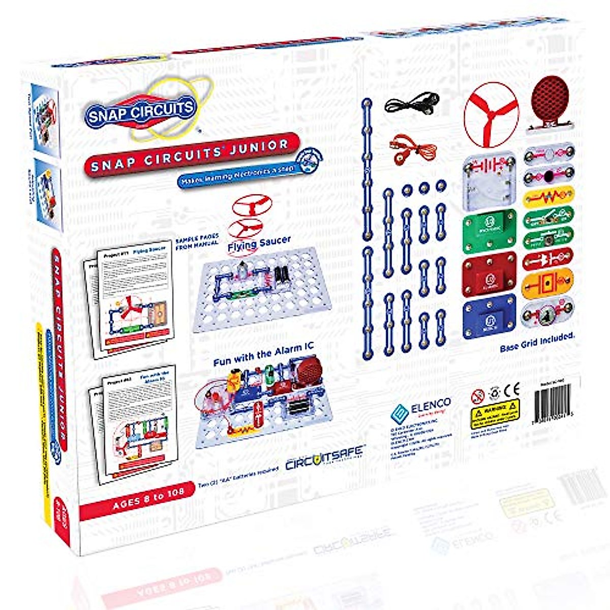 Snap Circuits 203 Electronics Exploration Kit | Over 200 STEM Projects | 4-Color Project Manual | 42 Snap Modules | Unlimited Fun & Elenco Jr. SC-100