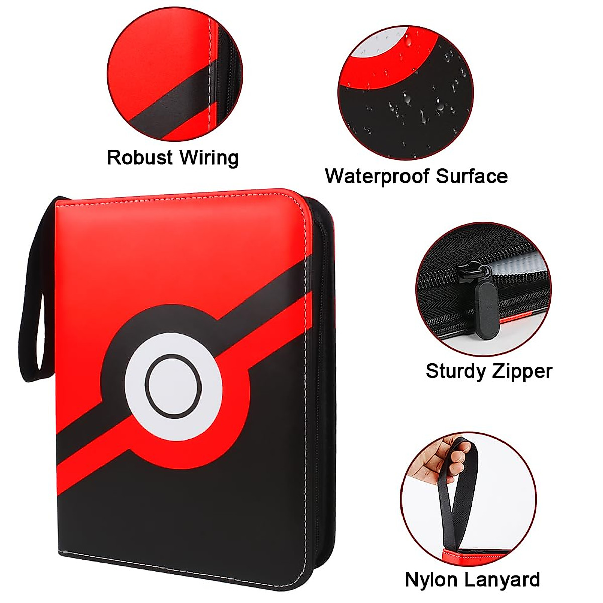 Trading Card Binder 9 Pocket, FOME Portable Card Binder Trading Card Holder with 900 Cards and 50 Removable Sleeves, Binder Photo Album Suitable for Yugioh MTG TCG Game Cards, Sports Cards