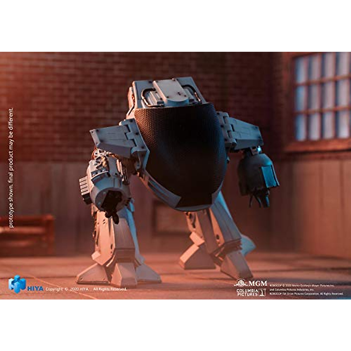 Hiya Toys Robocop: Battle Damaged ED-209 1:18 Scale Action Figure, Multicolor