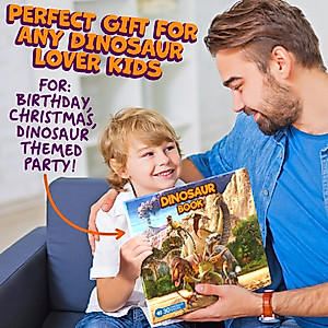 Dinosaur Toys for Kids 3-5 5-7 2-4 Year Old - Dinosaur Book with 30 Species Facts Names & Realistic Sounds - Dinosaur Gifts for Kids Boys Girls Toddlers