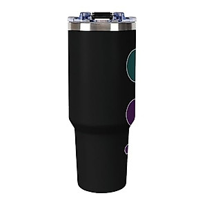 Semicolon Suicide Prevention 40 Oz Tumbler Insulated Stainless Steel Water Bottle Travel Mug Car Cup with Handle And Straw