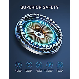 iPhone 14 Magnetic Wireless Charger - Super Fast Mag Charging and 20W USB-C Wall Plug Compatible with iPhone 14 13/13 Pro / 13 Pro Max / 13 Mini/ 12/12 Mini/ 12 Pro/12 Pro Max/AirPods Pro - Silver