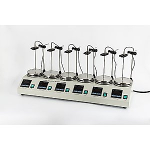 HJ-6A 6 Heads Multi Unit Digital Thermostatic Magnetic Stirrer Hotplate Mixer 110V