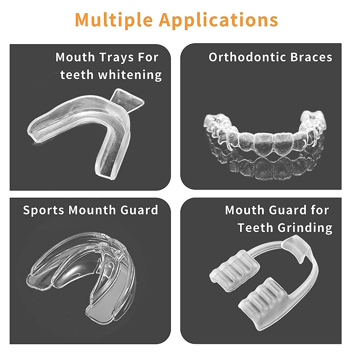 LVCHEN Dental Lab Splint Thermoforming Material Vacuum Forming Hard Sheets 5'' x 5'' (1.5mm 15 pcs)