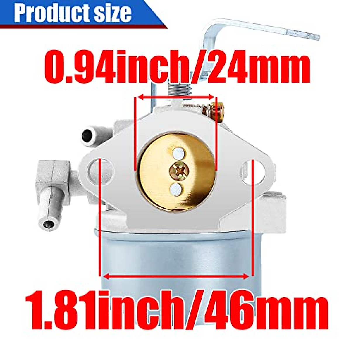 YOFMOO Carburetor Compatible for Tecumseh 640152A 640152 640023 640051 640140 640112 HM80 HM90 HM100 8HP 9HP 10HP Engines Mower 5000w Generator Replaces Oregon# 50-655 Carb