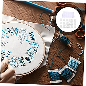 EXCEART 1 Set Box Embroidery Thread Finishing Hand Tool Embroidery Floss Plastic Stand Plastic Winding Board Bobbin Winder Embroidery Organizer Threads Winding Board Cross Stitch Holder