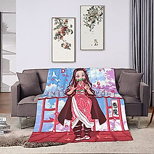 ixqekuc Anime Blanket Merch Ultra Soft Throw Blanket Warm Bed Blanket for Travelling Camping Living Room Sofa Bedroom Decor Gifts NO.4-50"x40"