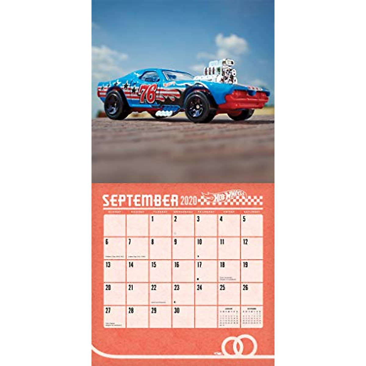Hot Wheels 2020 Wall Calendar