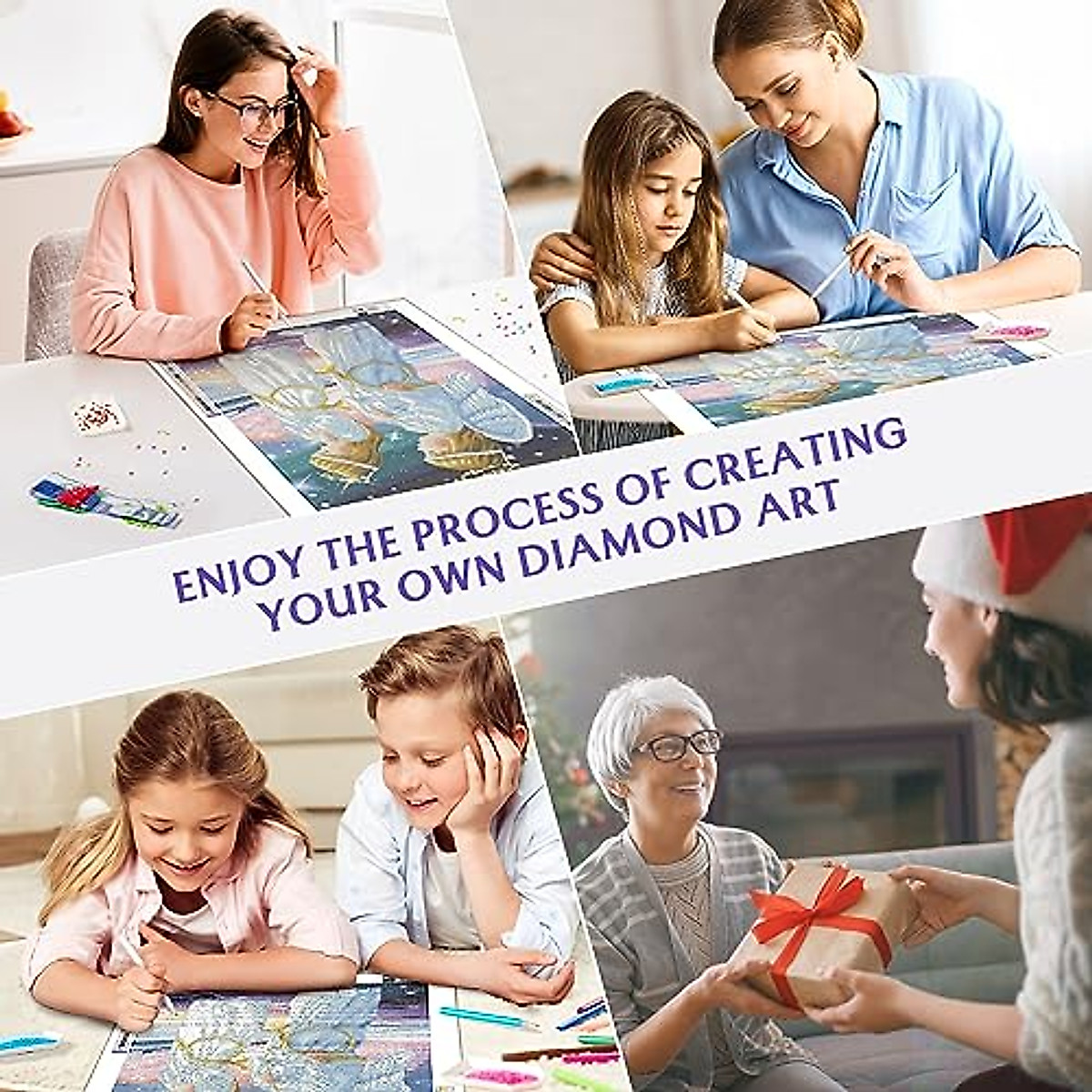 MOYFACE 33.5x23.6Inch 5D Diamond Painting Angel,Diamond Art Painting Kits for Adults with Lovely Angel,Full Drill Paint by Numbers DIY Diamond Art Kits for Beginners Home Wall Decor