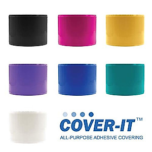 Pac-Dent Cover-It Barrier Film, Adhesive Tape Sheets to Protect Hard Surfaces, 1200 Sheets, 4 Inches x 6 Inches, Black
