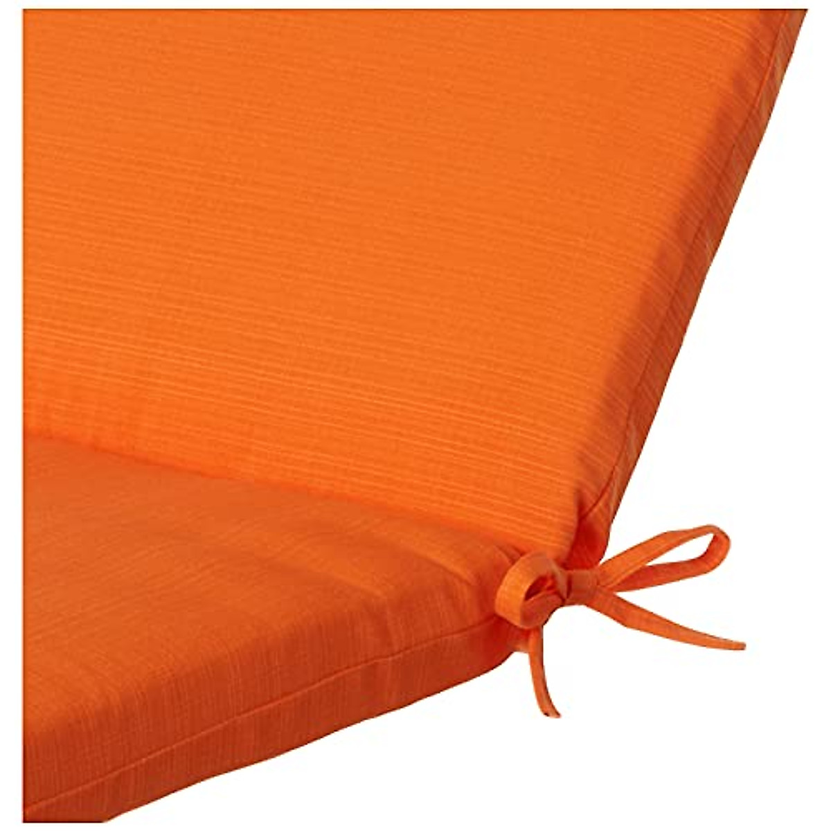 Pillow Perfect Pompeii Solid Indoor/Outdoor Patio Chaise Lounge Cushion Plush Fiber Fill, Weather and Fade Resistant, 72.5" x 21", Orange