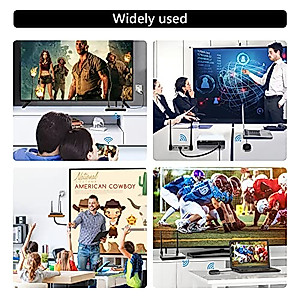 RXZ Wireless USB C Transmitter and HDMI Receiver Kit, Adapter Support 4K@30Hz, Support 2.4/5GHz Player Streaming Video/Audio from USB Type-C Laptop/PC/Phone to HDTV/Projector/Monitor