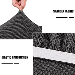 BAGASI Couch Arm Covers, Sofa Armrest Protectors Anti-Slip Couch Arm Rest Cover Stretch Fabric Armchair for Chair Sofa Couches Recliner, Set of 2,Light Gray