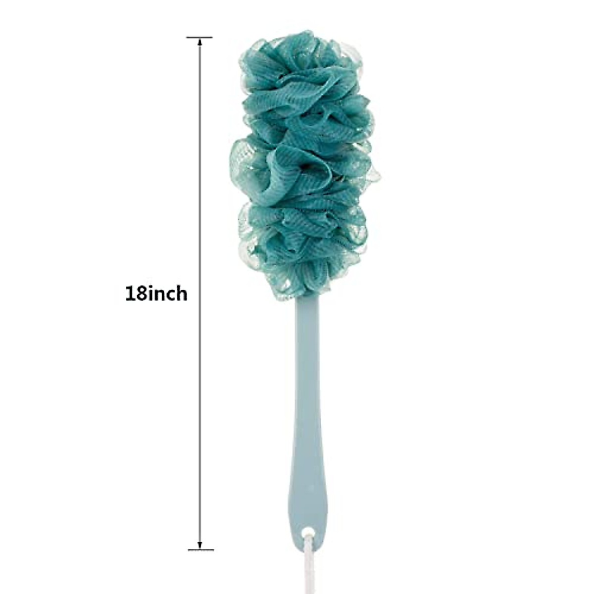 Arswin Back Scrubber for Shower,Loofah Long Handle Bath Body Brush,Soft Nylon Mesh Sponge for Shower,Loofah On a Stick for Men Women,Exfoliating Scrub Cleaning Luffa for Elderly