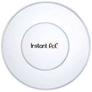Instant Pot Silicone Lid, 8-In, 3-Qt Pot Lid, Reusable Silicone Lid for Bowl and Food Cover, Microwave Cover for Food, Transparent White