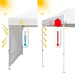 Eurmax USA Instant Canopy SunWall 10x10 Canopy Wall Sidewall for Pop Up Canopy Tent,1 Pack Sidewall Only (White)