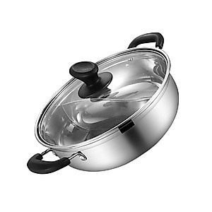 Hot Pot Household Induction Gas Cooking Pot Lid Kitchenware Shabu Shabu Stews Dishwasher Safe
