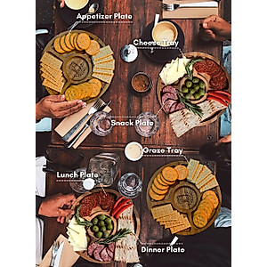 Daydreamer Designs Cheese Board Set (9” x 3/4”), Mini Charcuterie Boards – Acacia Wood, Cheese Boards Charcuterie Boards, - Charcuterie Board Gift Set– Mini Cheese Board, Small Cheese Board, 9in