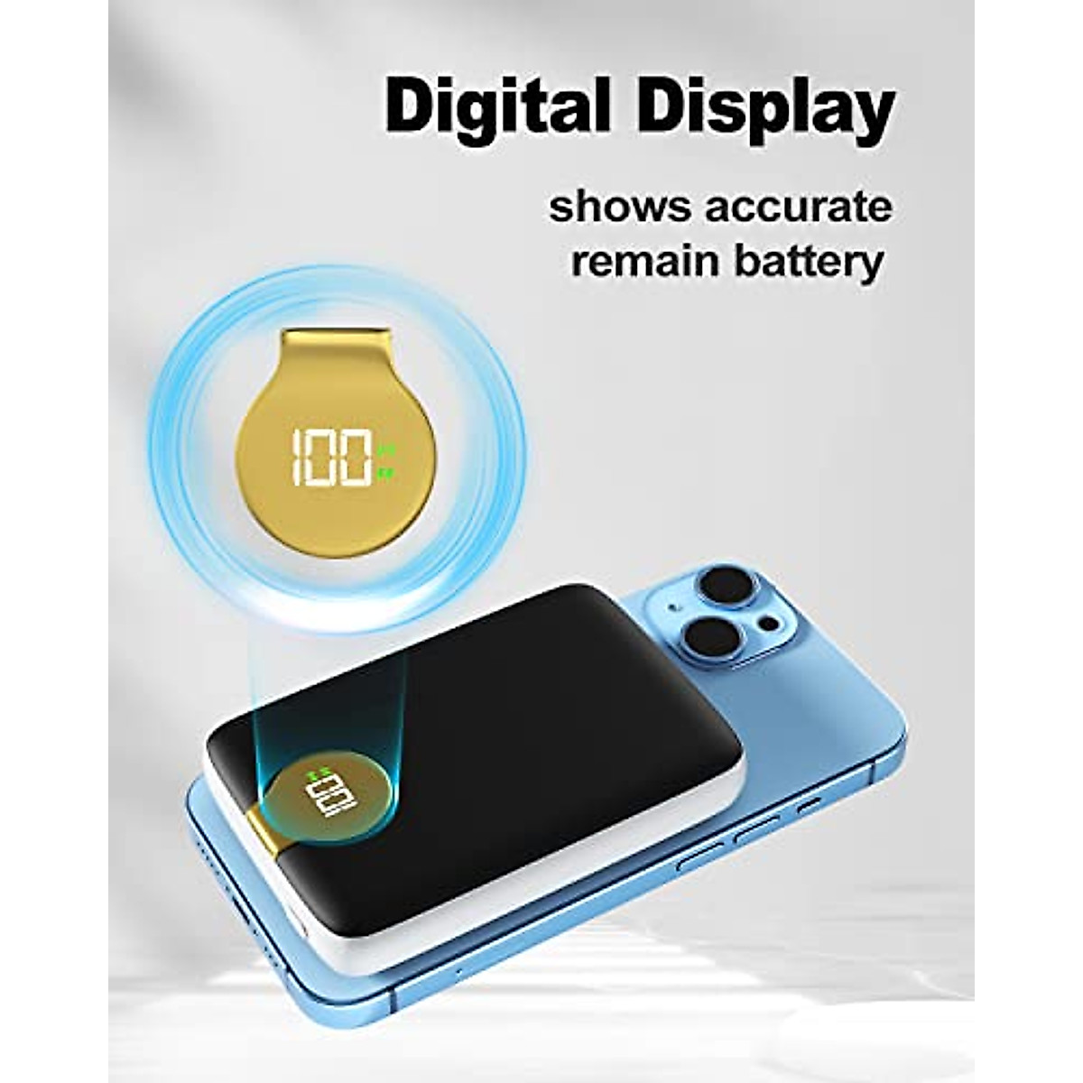 Mag-Safe Battery Pack for Apple,10000mAh Mag-Safe Power Bank,Mag-Safe Portable Charger,Magnetic Power Bank for iPhone,Magnetic Portable Charger Compatible for iPhone 14/13/12 Mini/Pro/Pro Max Black