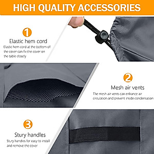 Dalema Patio Square Fire Pit Cover,600D Heavy Duty Waterpfoor Fire Pit Table Cover for 34-36Inch,Weatherproof Outdoor Square Table Covers for Winter(36" x 36" x 24",Grey)