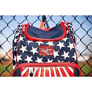 Rawlings | LEGION Backpack Equipment Bag | Baseball & Softball | Navy/Grey