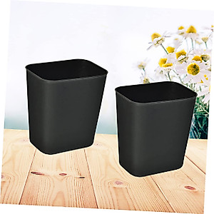 LIFKOME Office Decor Black Plastic Trash Can, 13 Gallon Capacity, 13" Wide
