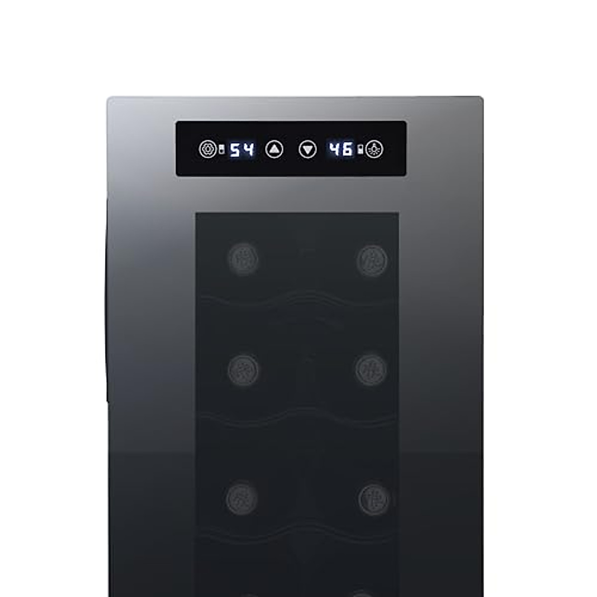 NewAir Shadow-T Series 18 Bottle Thermoelectric Wine Fridge, Dual Temperature Zones, Countertop Wine Refrigerator, Mirrored Compact Wine Cellar, Double-Layer Glass Door Cooler, Vibration-Free
