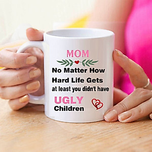 Gifts for Mom Coffee Mug, Mothers Day Gifts for Mom from Daughter Son, Birthday Gifts for Mom Fun Novelty Cup Unique Gifts Funny Mom Mug 11oz (White01)