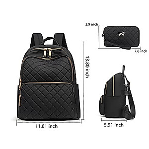 Small Backpack for Women with Adjustable Padded Shoulder Strap，Mini Backpack for Women Nylon Women Backpack Purse Casual Lightweight Bookbag Daypack
