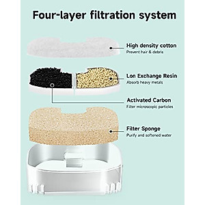 KungFuPet Cat Water Fountain with Wireless Pump, Filtered 3.5L Automatic Pet Quiet Large Dog Water Dispenser for Inside Drinking , BPA-Free