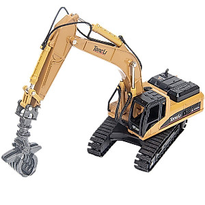 Excavator Toy Alloy Excavator foy Kids Loader Trucks for Boys constructlon Toys for Boys Steel Trucks Great Toddler Toys for 8 Year Old Boys and up… (1713)…