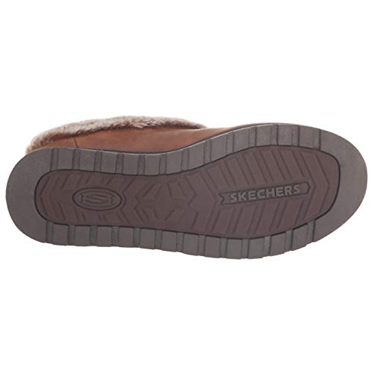 Skechers Women's Keepsakes-R E M Faux Fur Lined Shootie with Memory Foam Slipper, Brown, 9