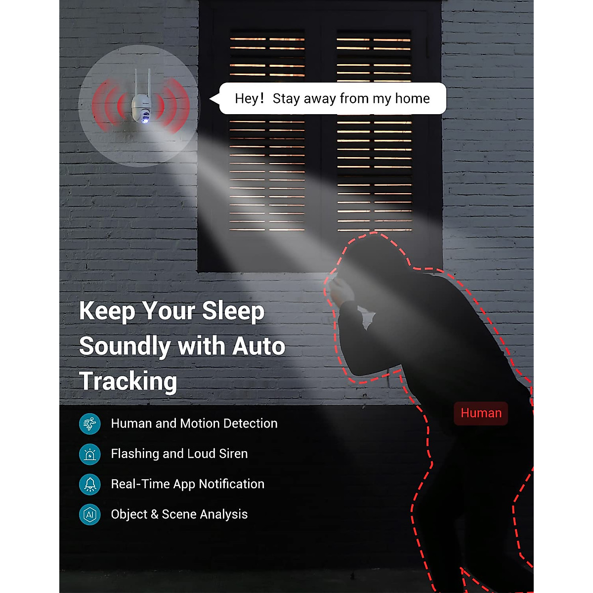 blurams Security Camera Outdoor, 3MP Dual-Lens Wi-Fi Outdoor Camera, 360° PTZ Cameras for Home Security w/Motion Tracking, Two-Way Talk, 2K Color Night Vision, IP66 Weatherproof