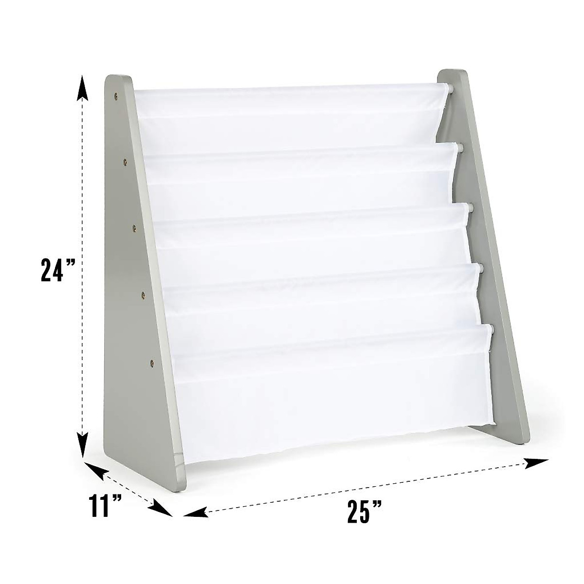 Humble Crew Kids Wood Table, 2 Chairs and 4 Tier Book Organizer Set