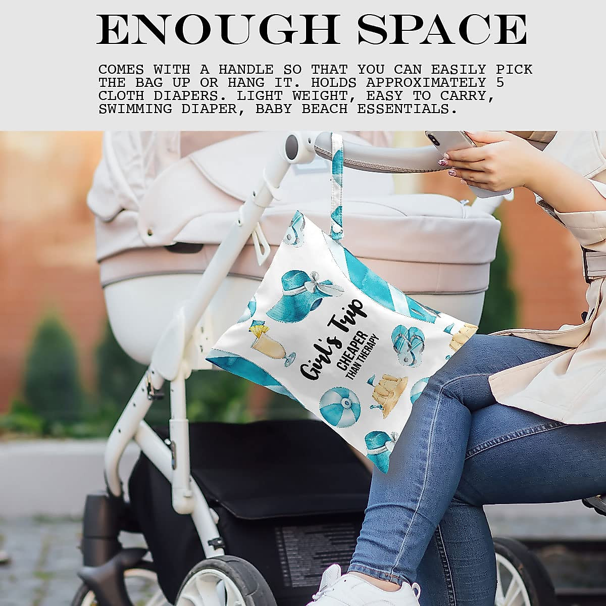 zcyxuuw Wet Bag, Wet Dry Bag, Wet Bag for Swimsuit, Travel, Beach, Pool, Diapers, Dirty Yoga Gym Clothes, Toiletries, Makeup Bag, Waterproof Reusable Beach Bag Ocean Starfish Decor, 2 Pcs Set.