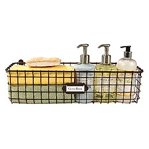 Spectrum Diversified Vintage Wall Mount Basket, Bronze, 2 Ounce