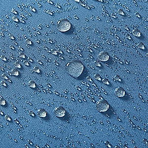 puredown® Outdoor Waterproof Throw Pillows, 16 x 16 Inch Feathers and Down Filled Decorative Square Pillows for Garden Patio Bench, Pack of 2, Blue