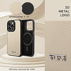 CG MOBILE TUMI Phone Case for iPhone 14 Pro Max in Green MagSafe Compatible Case, HC Leather Protective & Durable Cover with Easy Snap-on, Shock Absorption & Signature Logo