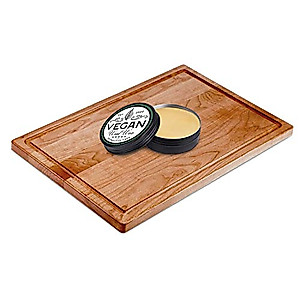 Wood Cutting Board & Butcher Block Conditioner & Finishing Wax | 100% Natural Food Grade & Food Safe | No Beeswax & No Mineral Oil | 100% Plant-Based & Certified Vegan
