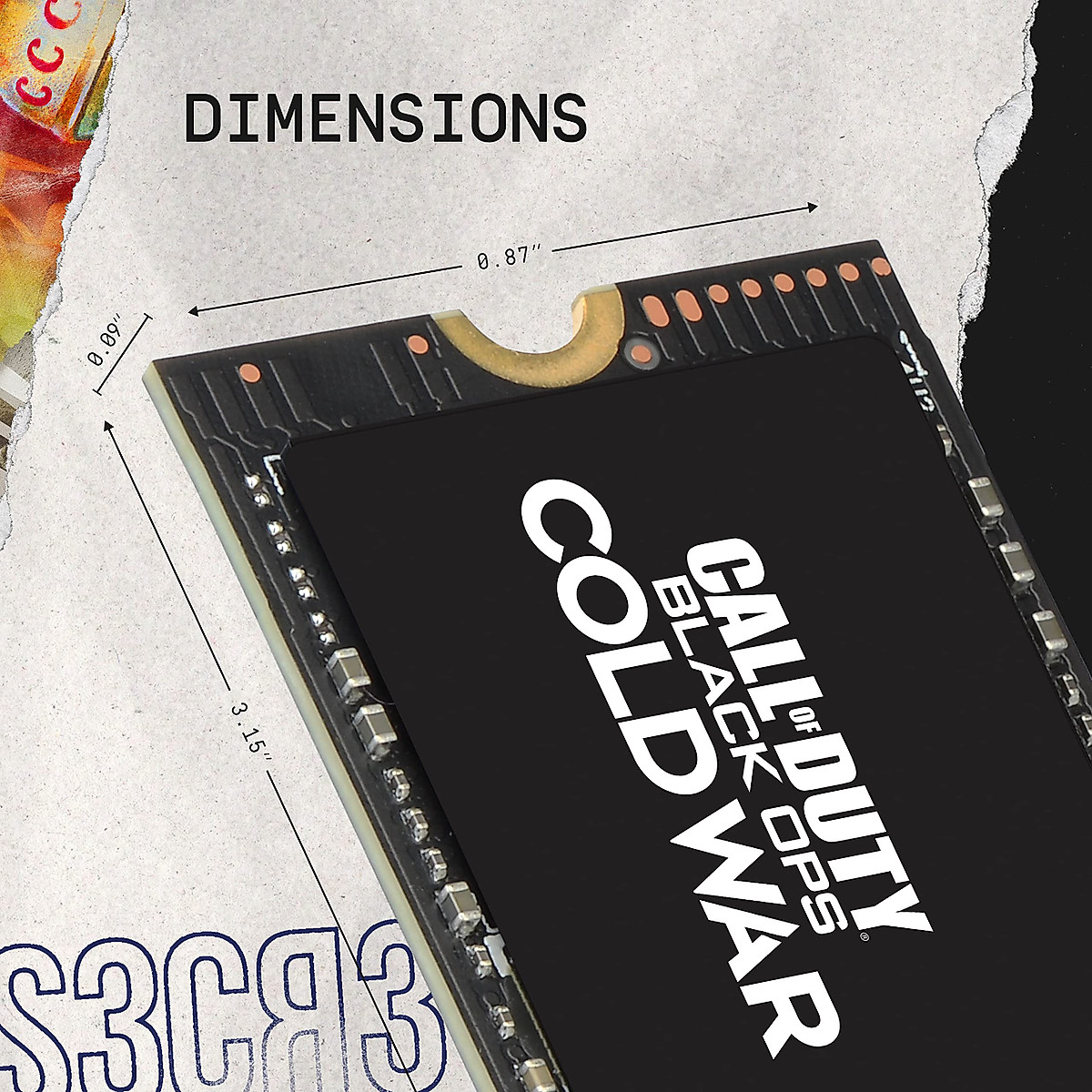 WD_BLACK 1TB SN850 Game Drive Call of Duty Special Edition: Black Ops Cold War, Internal NVMe M.2 PCIe Gen4 SSD - WDBB2F0010BNC-WRSN