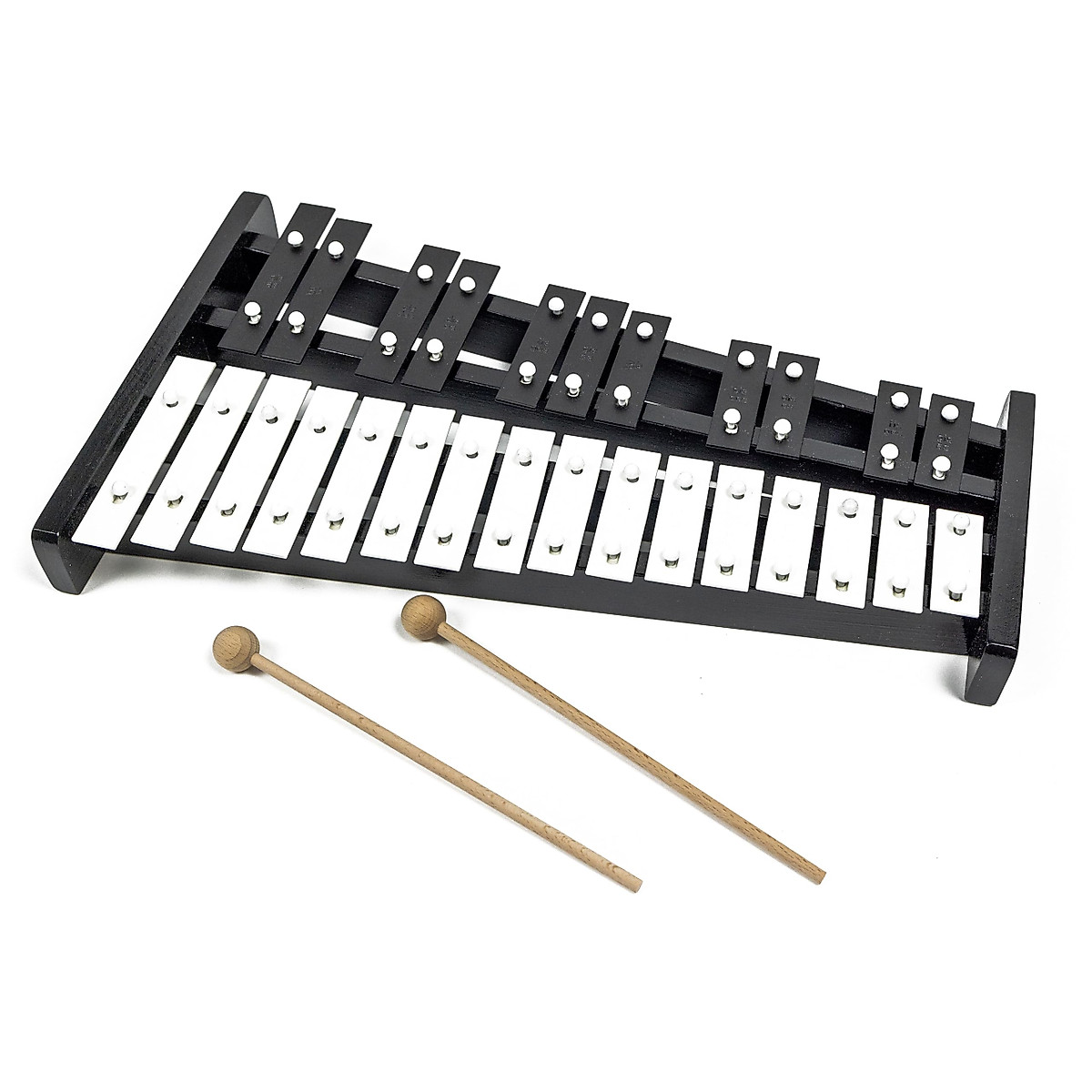 Professional Wooden Soprano Full Size Glockenspiel Xylophone with 27 Metal Keys for Adults & Kids - Includes 2 Wooden Beaters